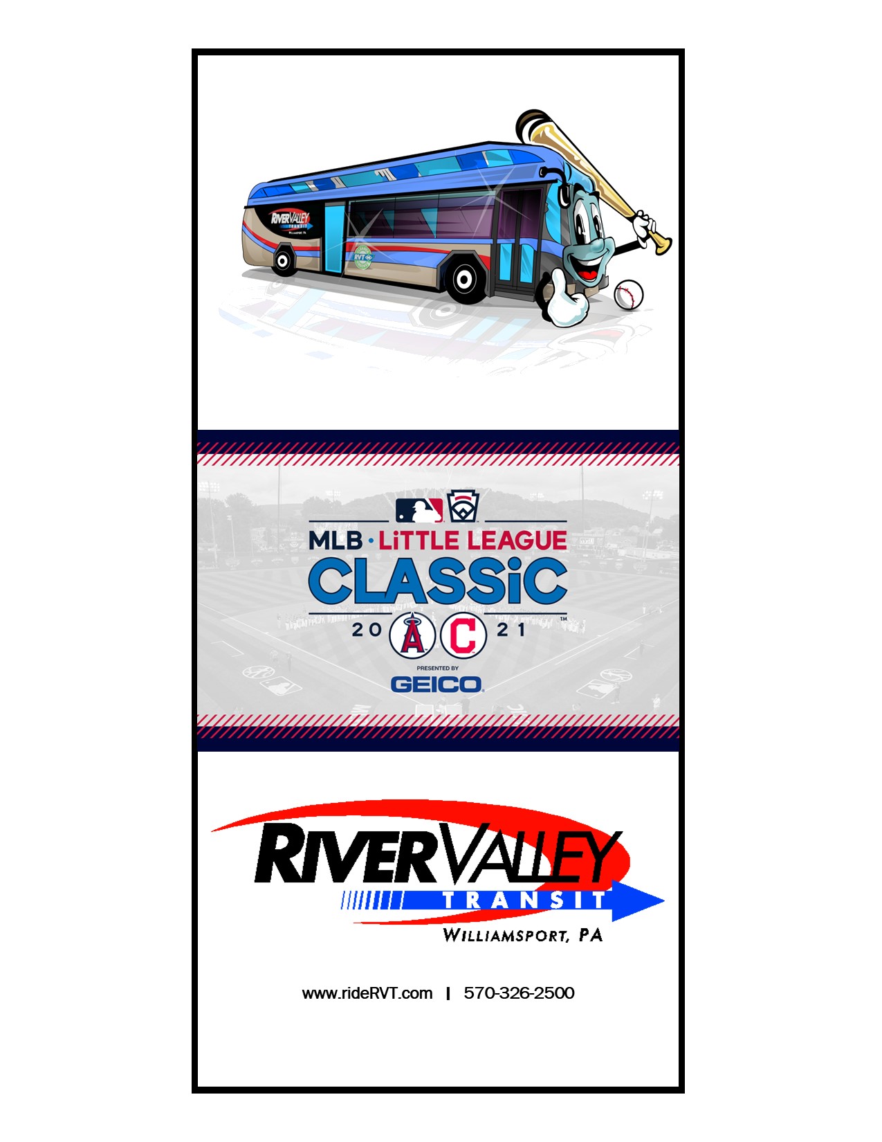 MLB Bus Service on Sunday, August 22, 2021 – River Valley Transit Authority
